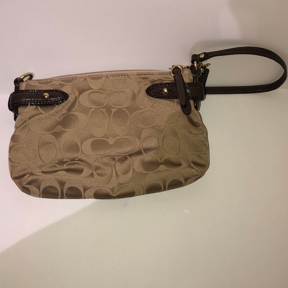 Coach | Bags | Coach Tan And Brown Small Bag | Poshmark
